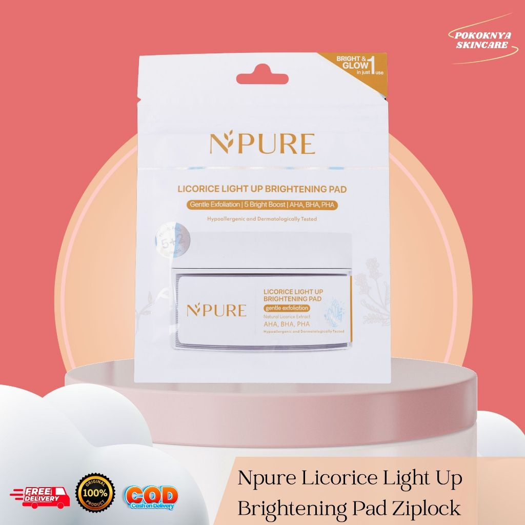 Jual NPURE Licorice Light Up Brigthening Pad Ziplock (7 Pads) | Shopee ...