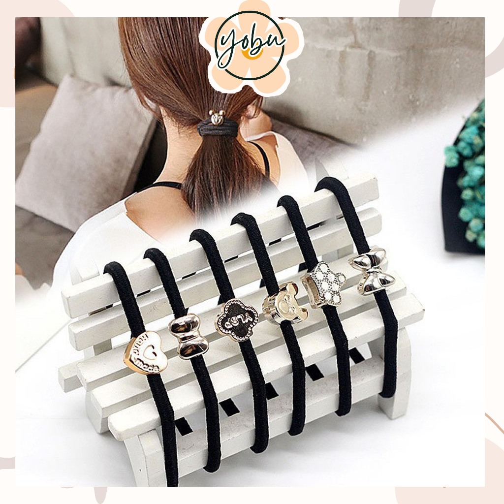 Jual Ikat Rambut Lucu Kunciran Rambut Korea Style Logo YB-095 | Shopee ...