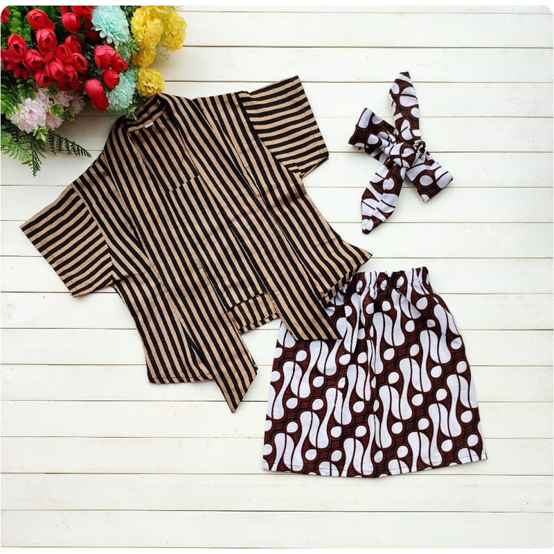 Jual Setelan Kebaya Lurik Anak 0-10 tahun | KEBAYA LURIK PENDEK ...