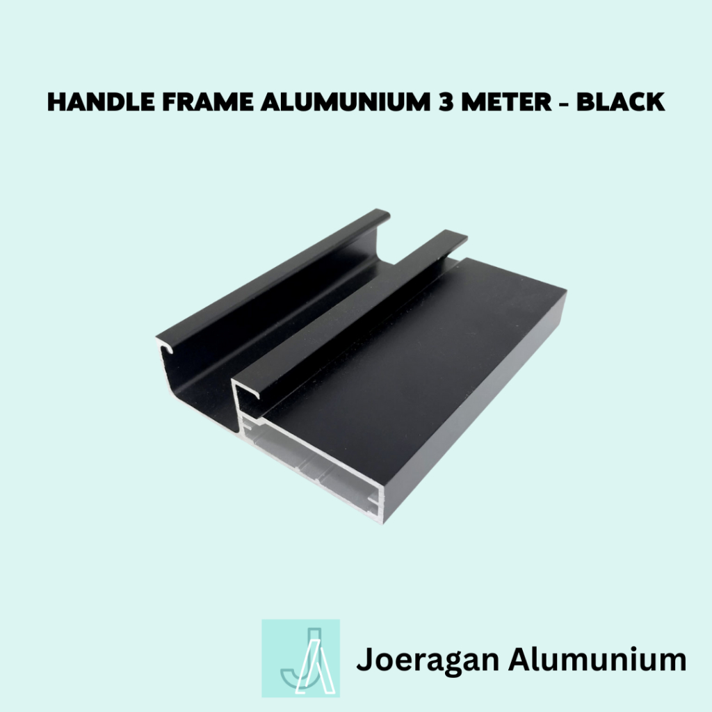 Jual FRAME Aluminium HITAM Handle Kaca Pintu Lemari Kitchen Profil 3 ...