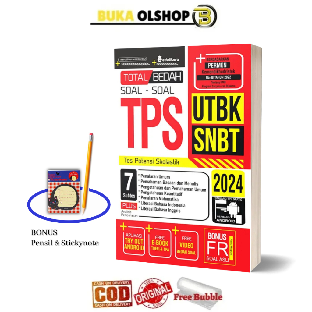 Jual Buku Total Bedah Soal-Soal TPS UTBK SNBT 2024 | Shopee Indonesia