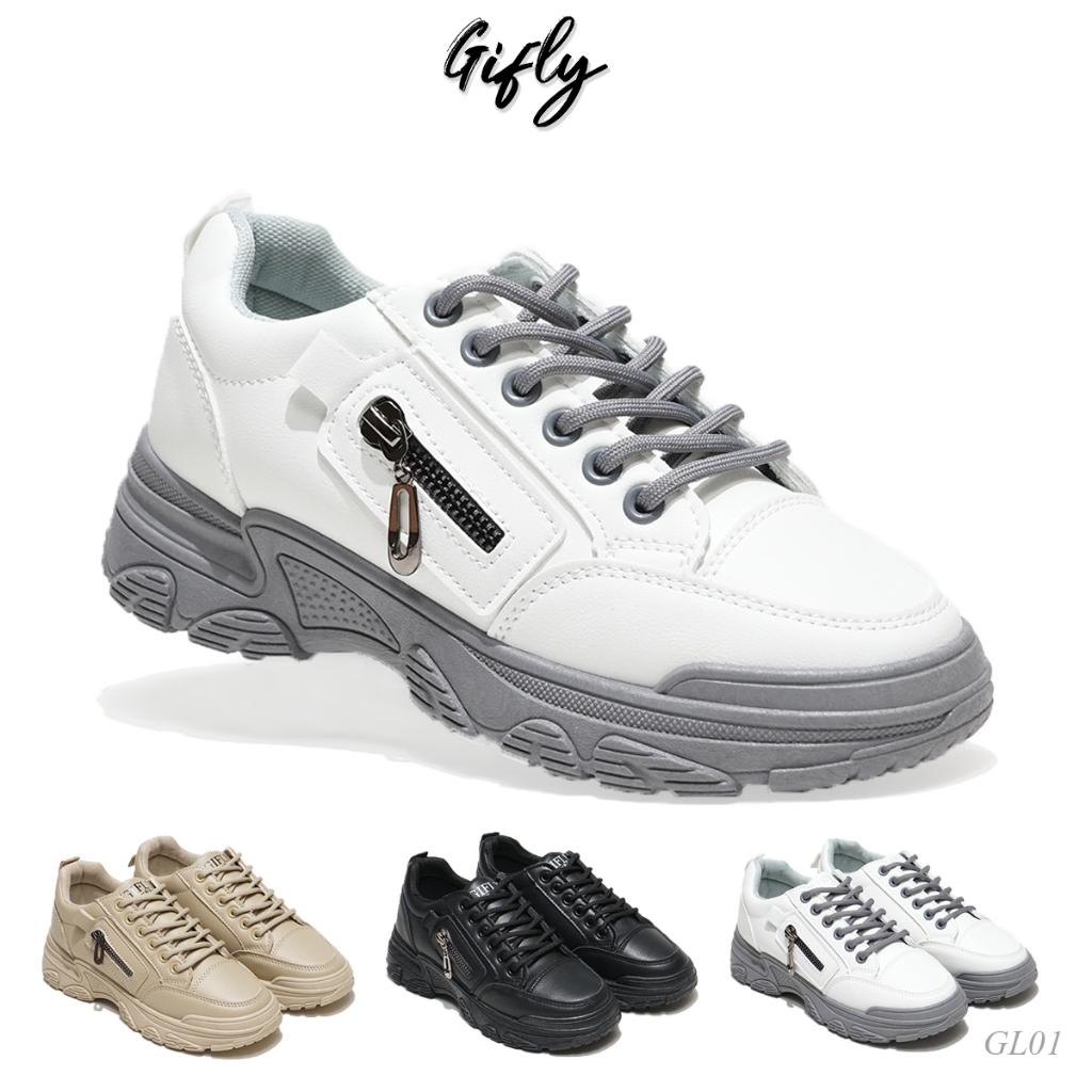 Jual Gifly Mersya Sepatu Sneakers Kets Putih Wanita Sport Shoes GL01 ...