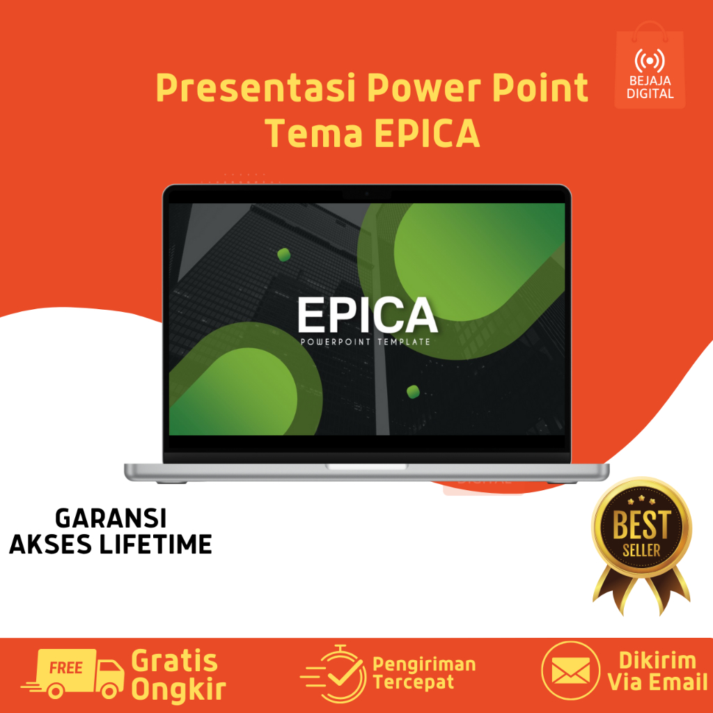 Jual Epica Powerpoint - Template Power Point Elegant Hijau ...