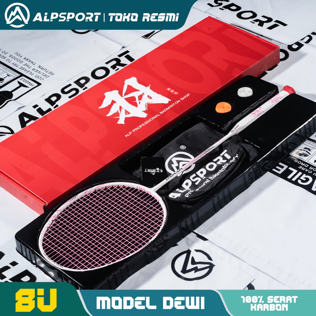 Jual ALPSPORT RR【2Raket + Tas】4U G5 100% Serat Karbon Penuh Desain Asli ...