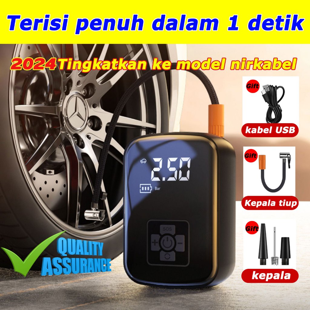 Jual Inflator pompa udara mini isi penuh 1 detik kompresor udara mobil ...