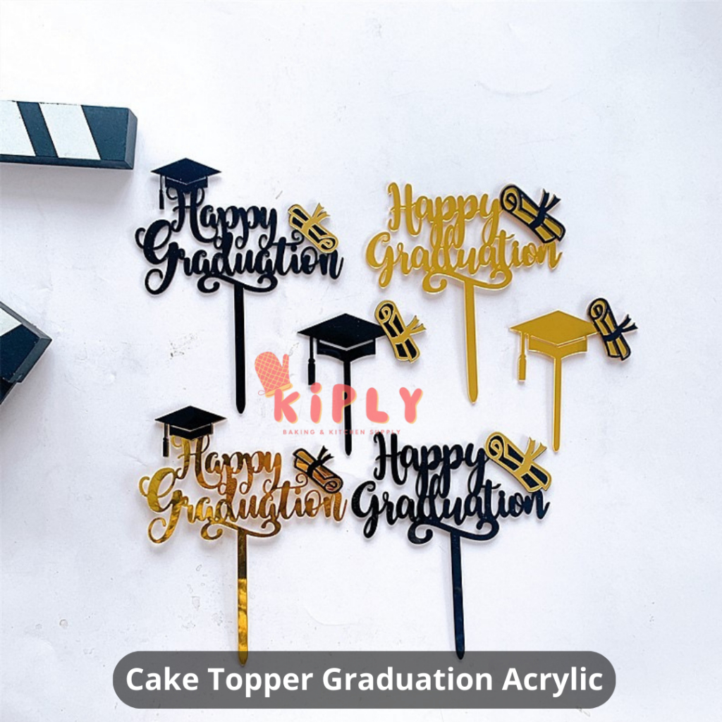 Jual Cake Topper Graduation Acrylic/Topper Wisuda/Topper Graduation ...
