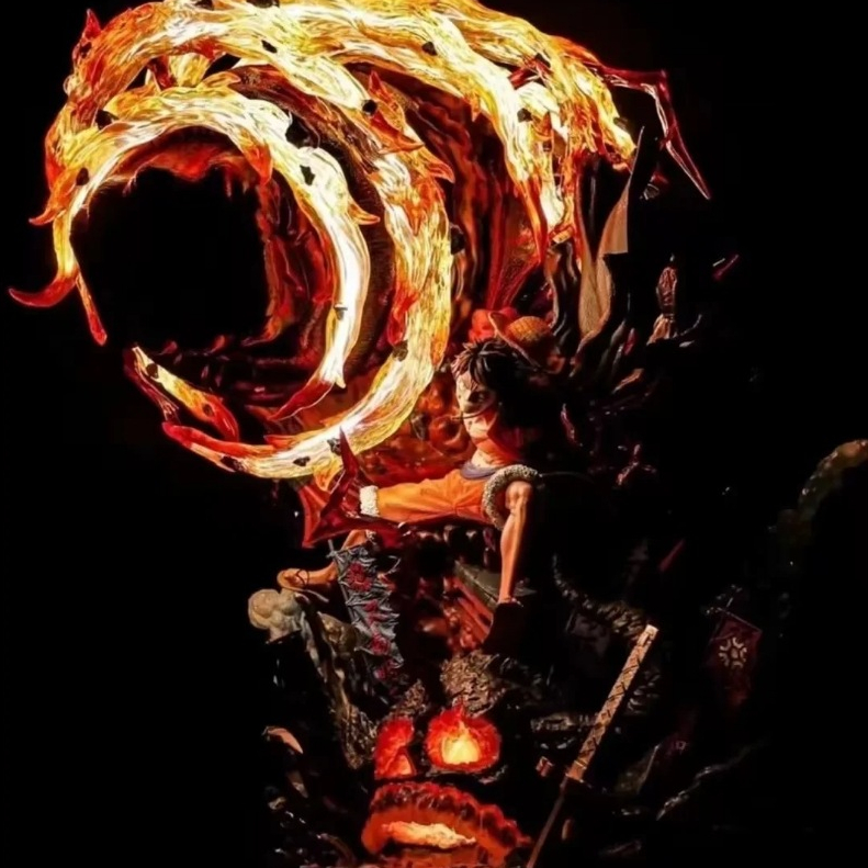 Jual Statue One Piece Luffy Red Roc JUMBO Monkey D Studio Design LED ...