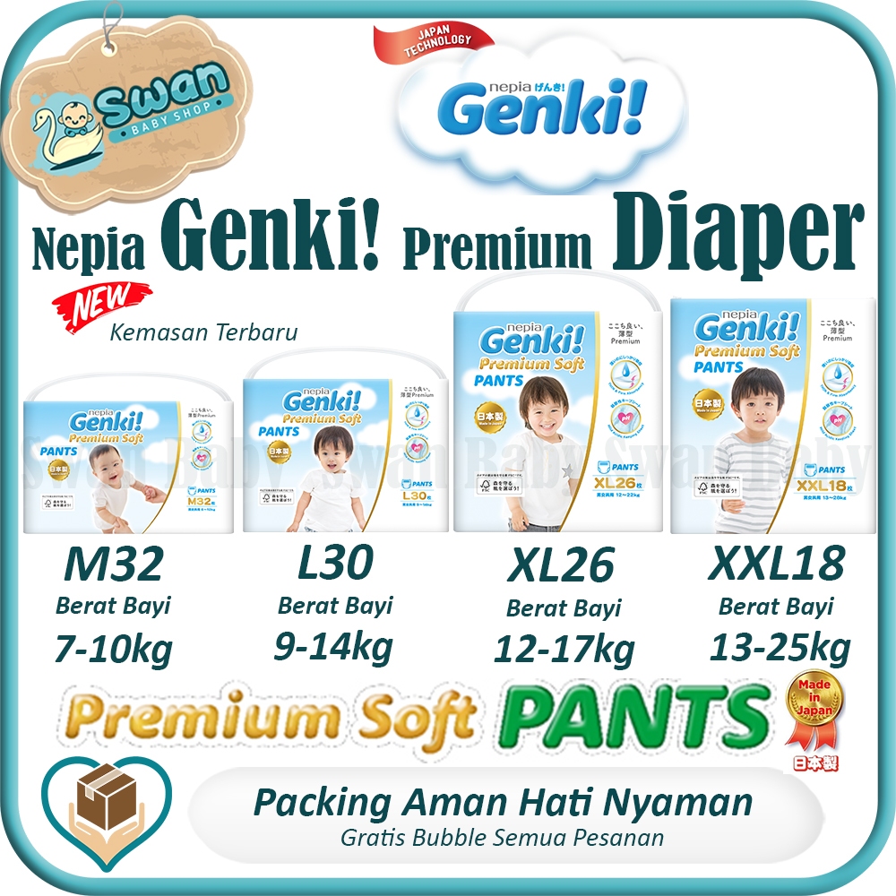 Jual Nepia Genki Premium PANTS - M32 / L30 / XL26 / XXL18 | Shopee Indonesia