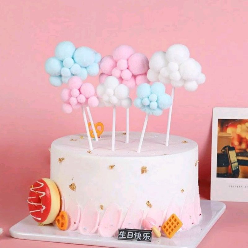 Jual Topper awan hiasan kue ulang tahun bentuk awan | hiasan awan kue ...