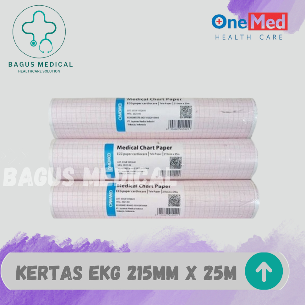 Jual Kertas EKG ECG Paper Bionet 215mm x 25m Onemed | Shopee Indonesia