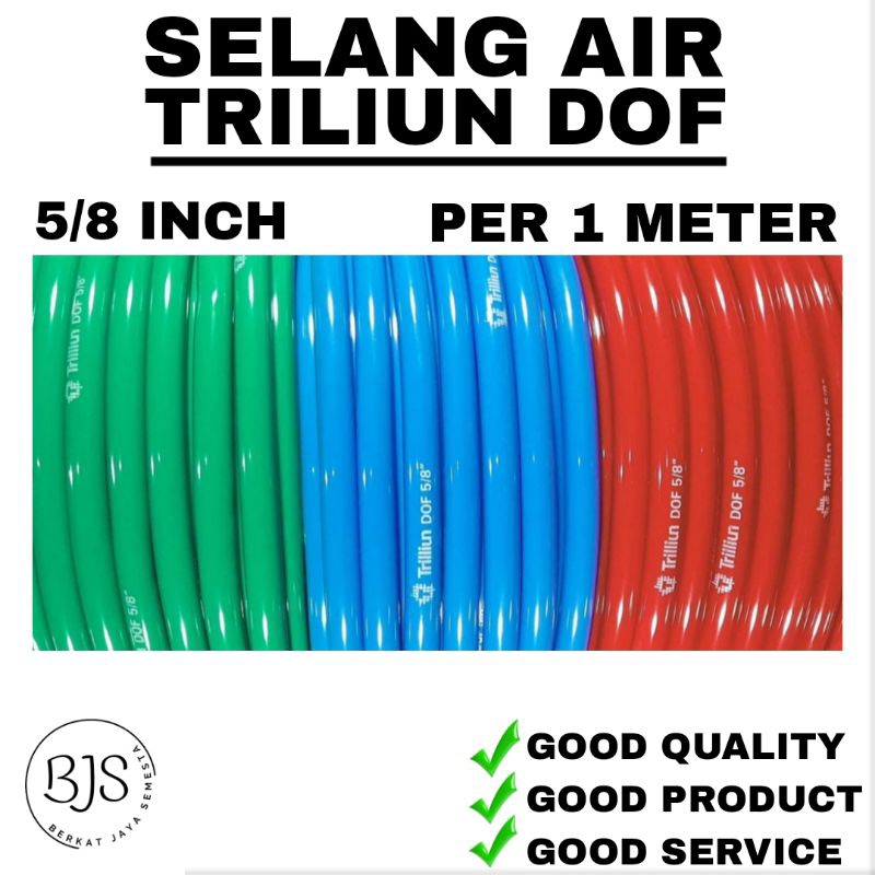 Jual Selang Air Triliun DOF 5/8 " inch per Meter ( kenyal dan Lembut ) Selang Dof | Shopee Indonesia