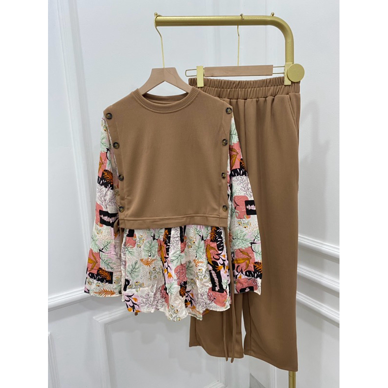 Jual STELAN KNIT SETCEL RAJUT MIX RAYON BARU ELIS ANITA VEST VIRAL ...