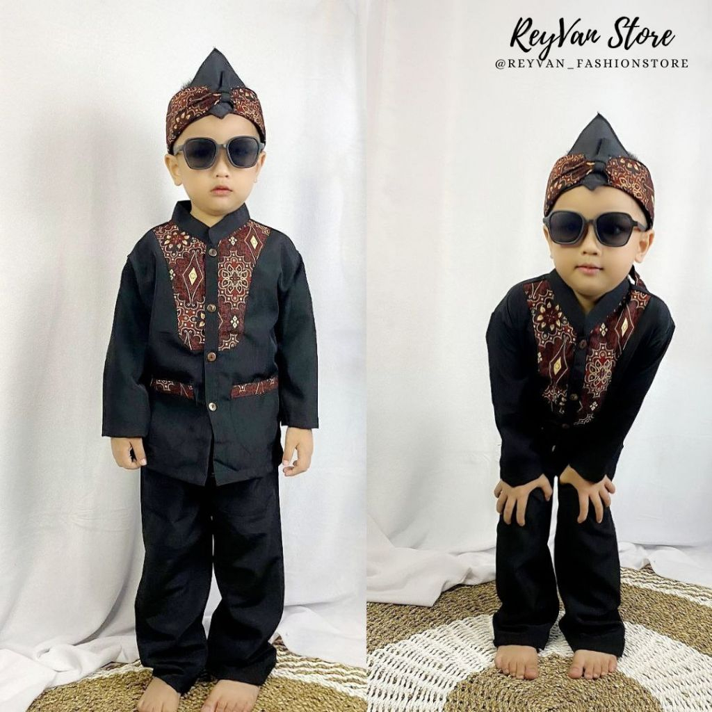 Jual Setelan Baju Pangsi Anak Free Iket Sunda Usia 2 - 16 Tahun/Baju ...