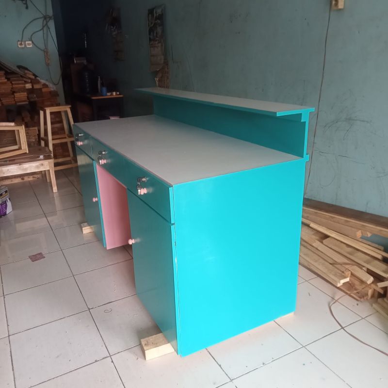 Jual meja bar atau kasir full kayu jati landak | Shopee Indonesia