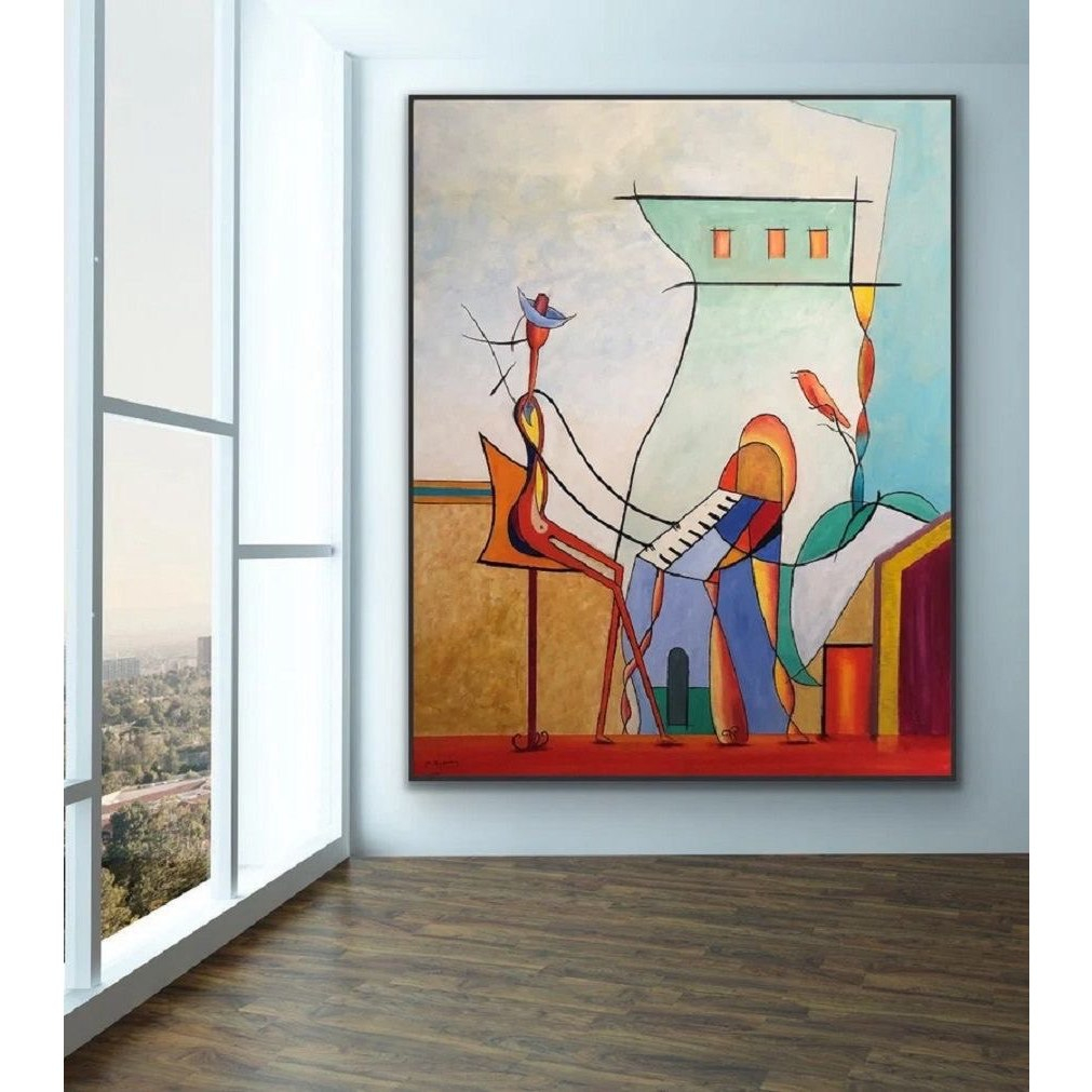Jual lukisan abstrak aesthetic modern media kanvas /15/ | Shopee Indonesia