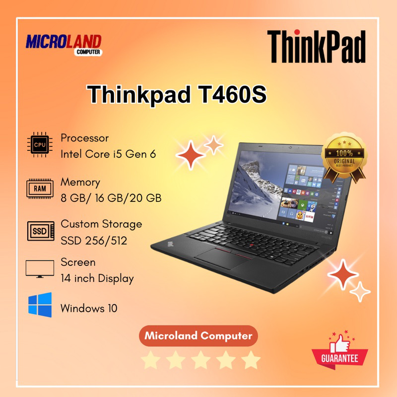 Jual Laptop LENOVO THINKPAD T460/T460s DOUBLE BATTERY CORE i5 GEN 6 ...
