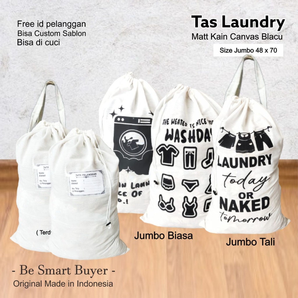Jual Tas Kanvas Laundry Jumbo - Laundry Bag - Tas Laundry Non Wooven ...