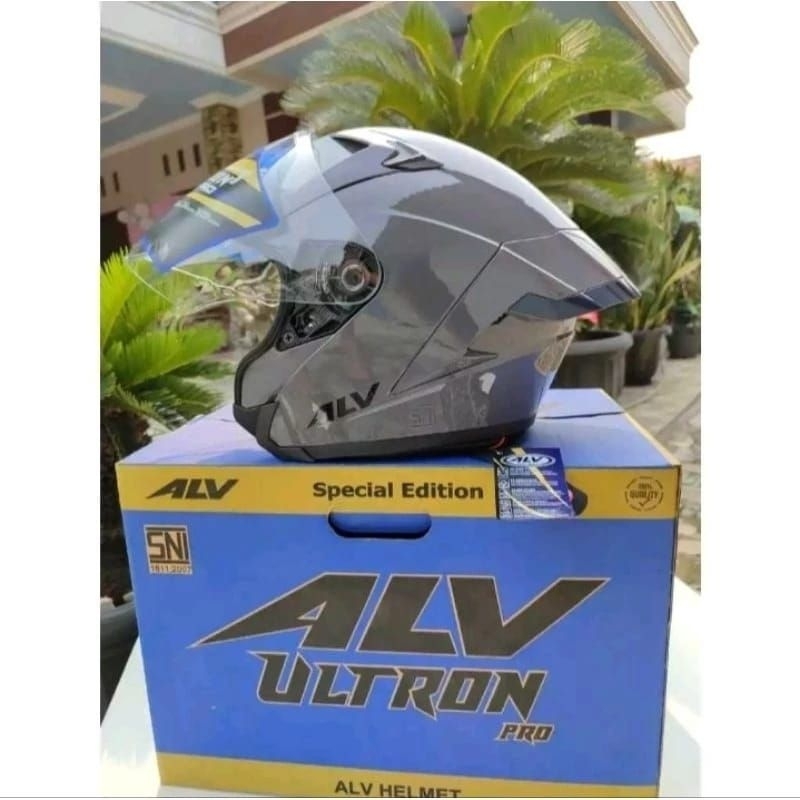 Jual HELM ALV ULTRON PRO PULL WARNA ORIGINAL VISOR BENING DAN SILVER ...