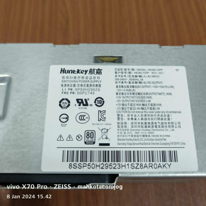 Jual Power Supply PSA PSU Lenovo ThinkCentre M720s Hk280-72PP | Shopee ...