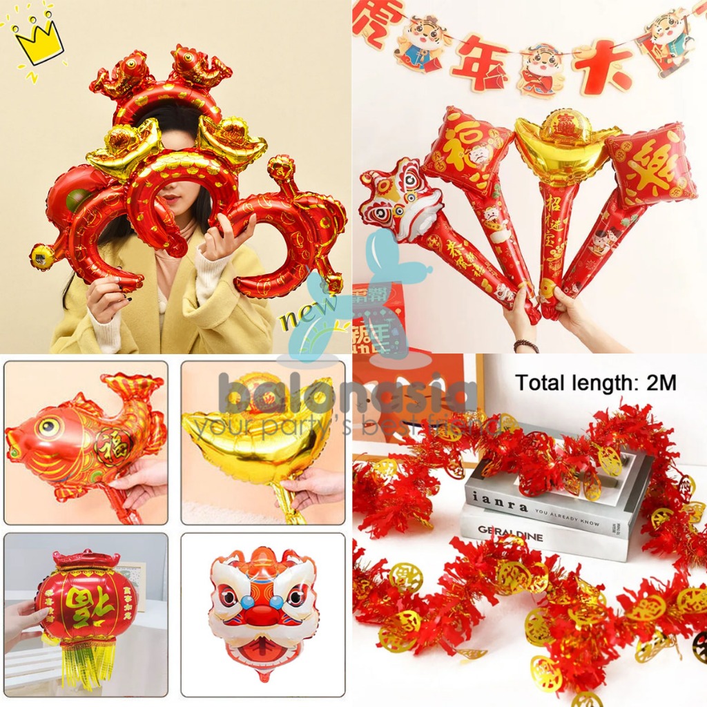 Jual Balonasia foil bando pentung mini coin chinese new year / imlek ...