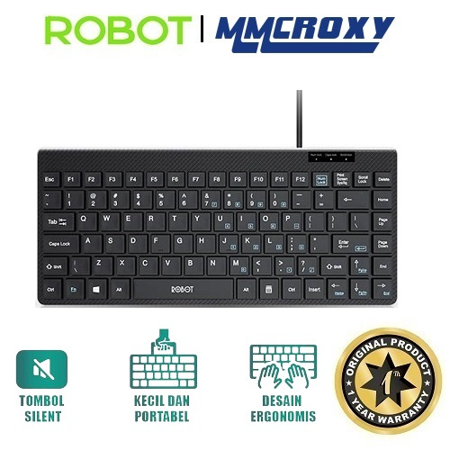 Jual Robot RK10 Keyboard Portable Mini USB Wired Keyboard Ultra-Thin ...