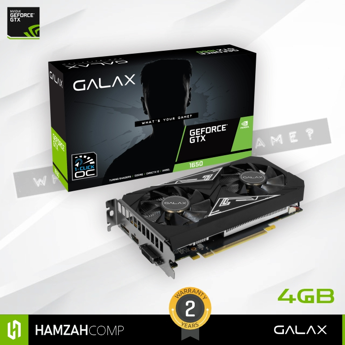 Jual VGA GTX 1650 4GB DDR6 GALAX EX Plus 1 Click OC Dual Fan | Shopee Indonesia