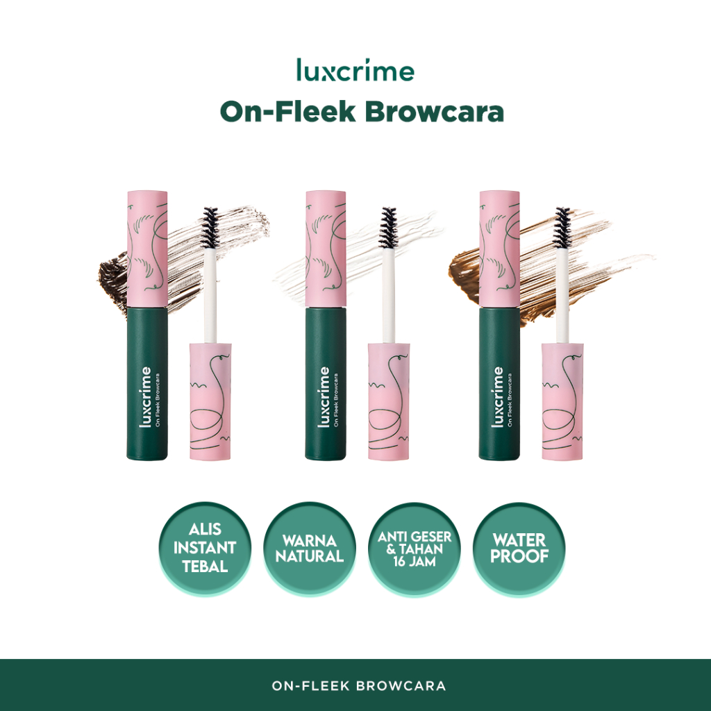 Jual LUXCRIME ON-FLEEK BROWCARA - Maskara Alis Waterproof & Anti Geser ...