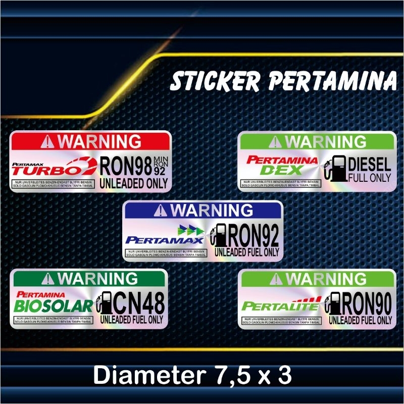 Jual Stiker Sticker Hologram Pertamina Bahan Bakar Oktan Ron Iron ...