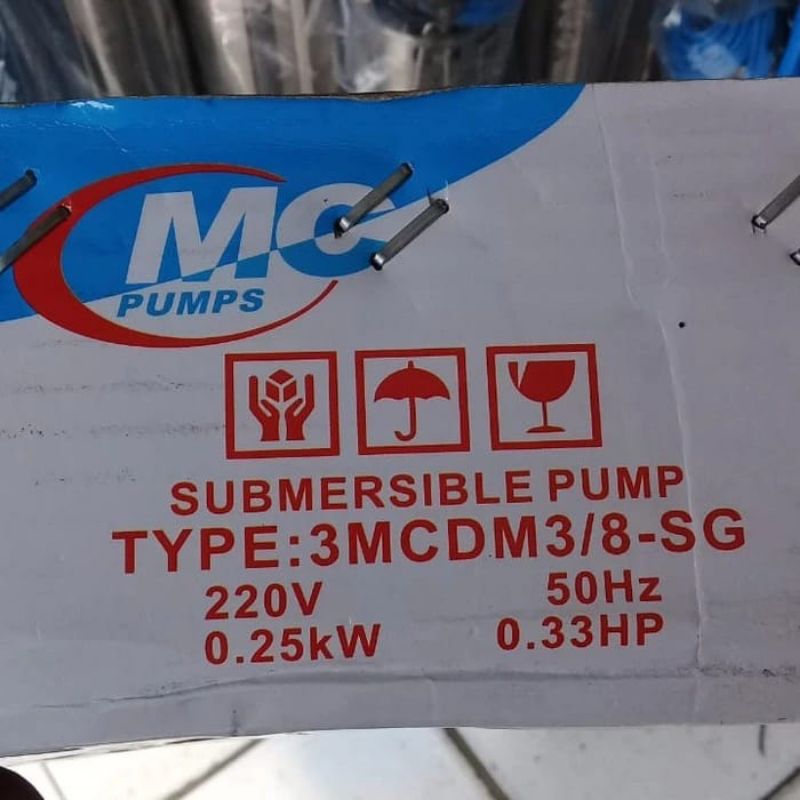 Jual Pompa satelit MC Pump 3" 0.33HP + Kabel 30meter + Box Control ...