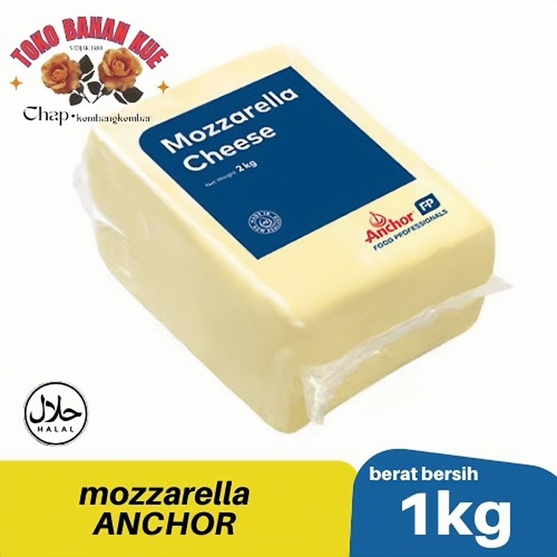 Jual Keju Mozzarella Anchor Kemasan 1kg Mozzarella Keju Lumer ...