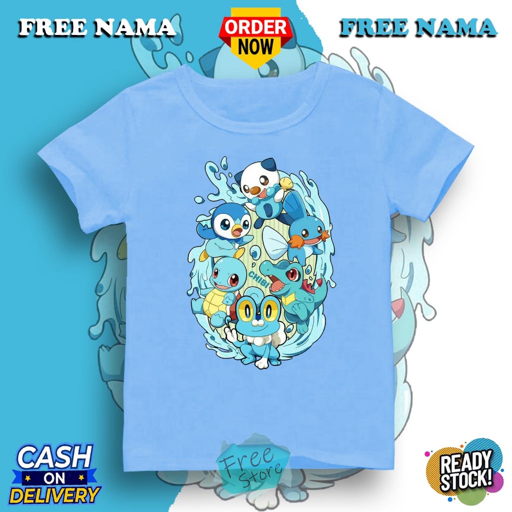Jual Tshirt Kaos Anak Animasi Pokemon Go / Baju Atasan Anak Laki Laki ...
