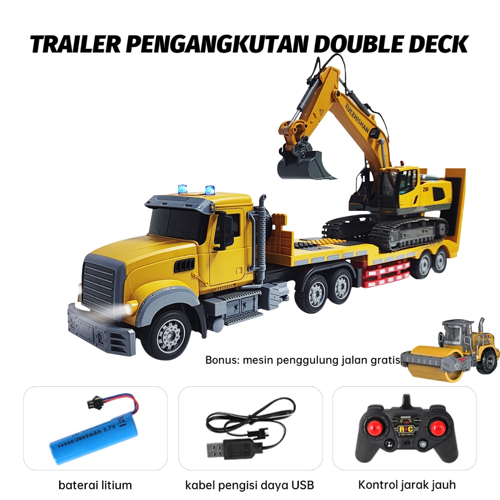 Jual Uoptoy Mainan Mobil Excavator Remote Control 1:14 RC Excavator RC ...