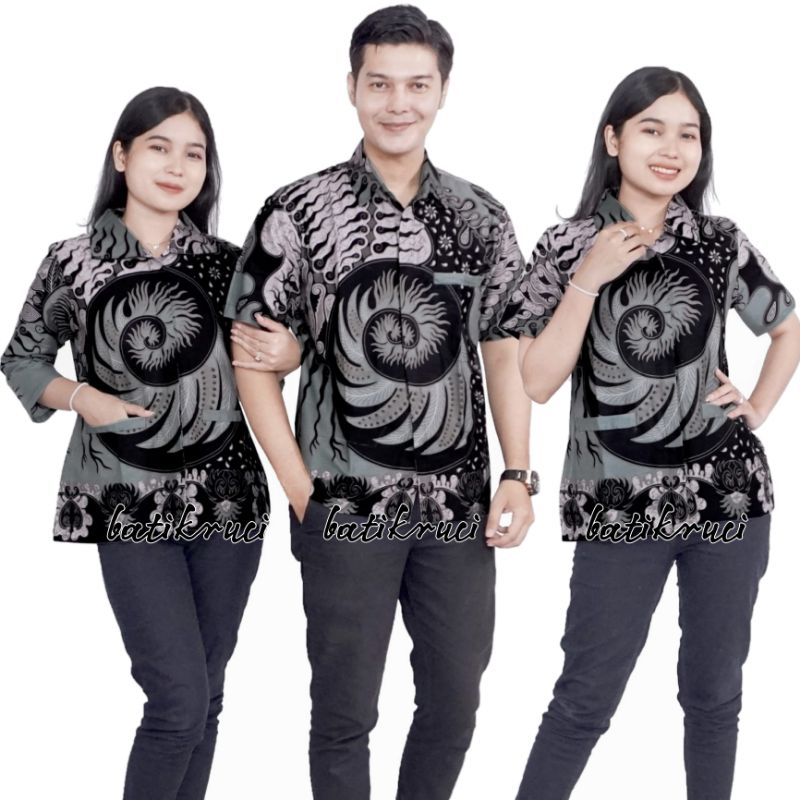 Jual BATIK COUPLE modern model motif kombinasi trend masa kini keren ...