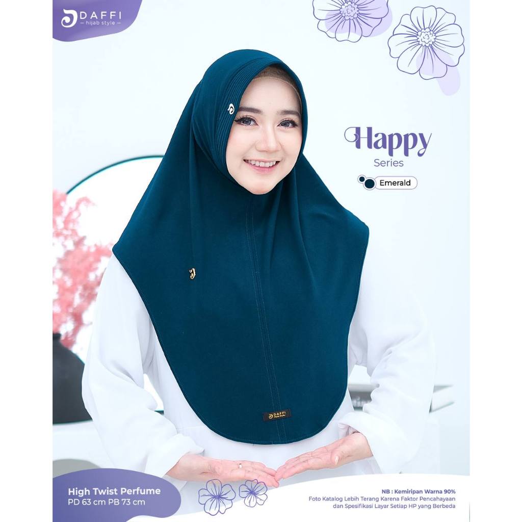 Jual HAPPY Daffi Hijab Instan Bergo Jilbab Best Seller Pad Antem Aksen ...