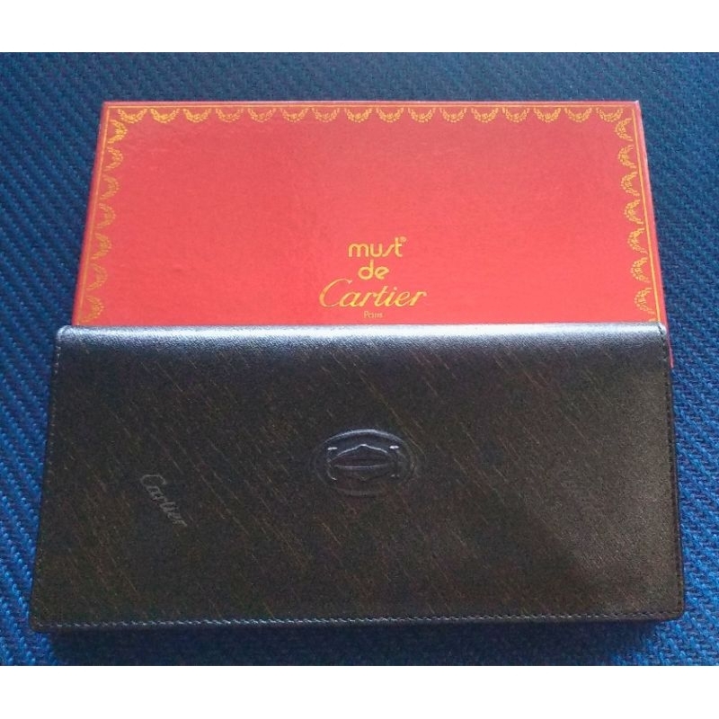 Jual dompet lipat panjang merk Cartier (NOT ORIGINAL) - hitam | Shopee ...