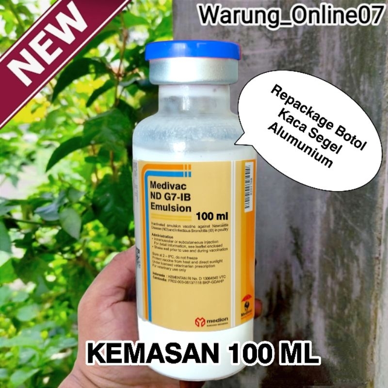 Jual Vaksin Medivac ND G7 IB AI H5N1 Emulsion Repackage 30ml Dosis 60 Ekor Mencegah Tetelo ...