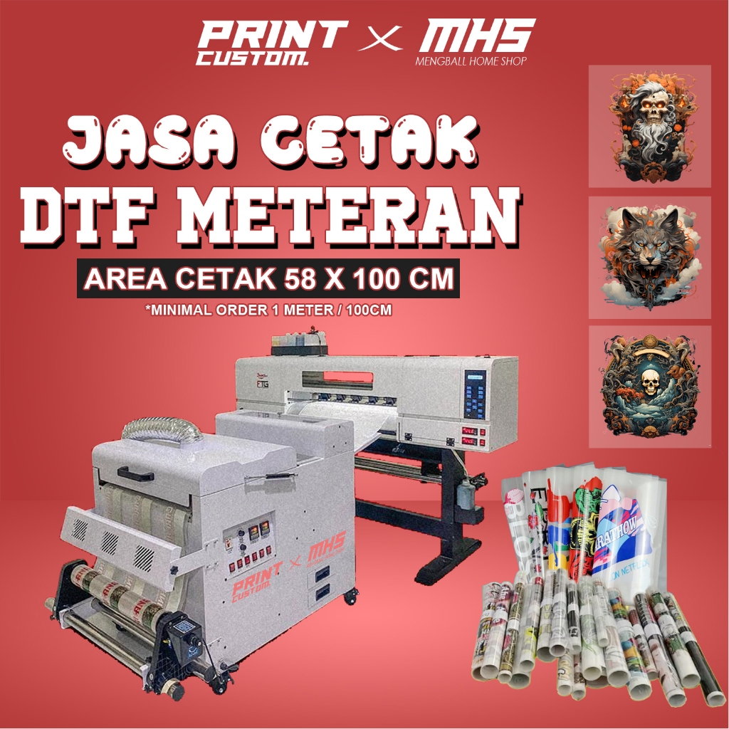 Jual Cetak Print Sablon Kaos DTF Meteran Murah Cepat Large Format 58 x 100 cm | Shopee Indonesia