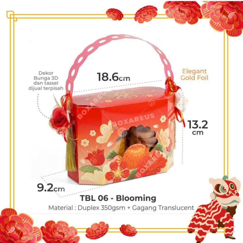 Jual Box 2 Toples Jar TBL06 CNY / Imlek Hampers Packaging / Box CNY ...