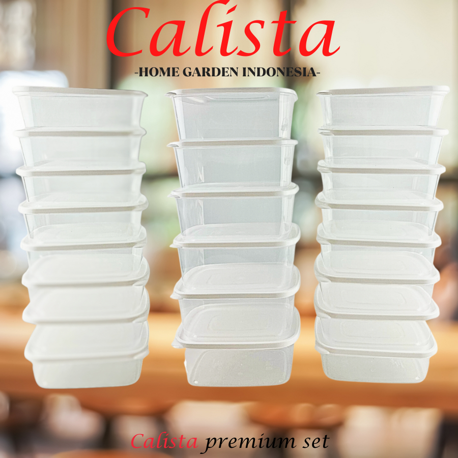 Jual TOPLES PLASTIK BENING FOOD CONTAINER KOTAK CALISTA OITA PUTIH TRANSPARANT SEALWARE SET ISI ...