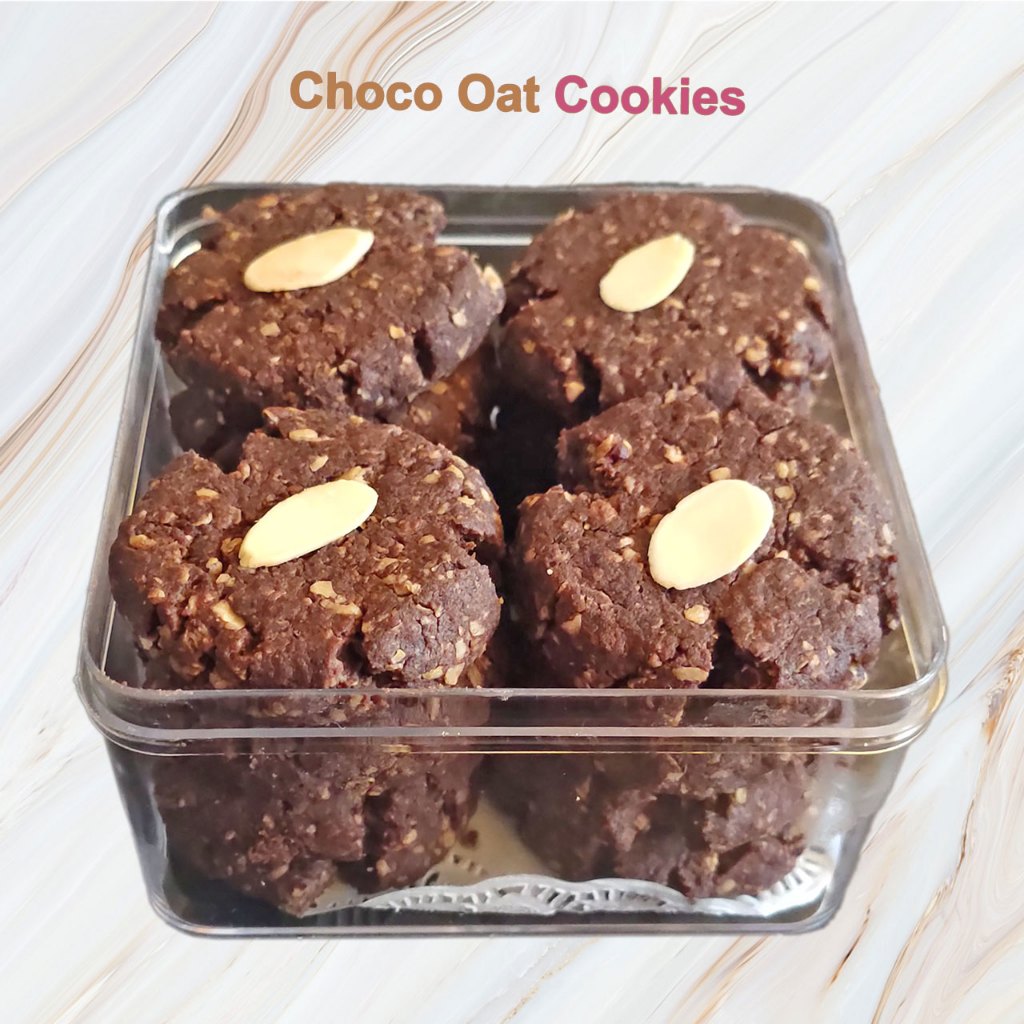 Jual Choco Oat Cookies Kue Kering Gandum Cokelat Rendah Gula Toples ...