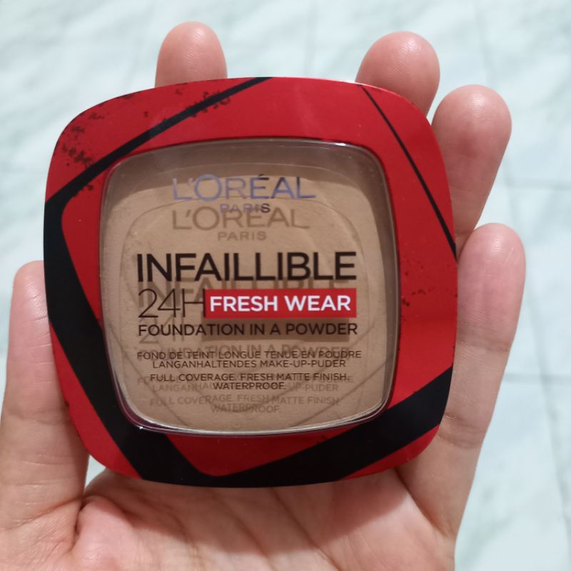 Jual Loreal Infaillible 24H Fresh Wear Foundation in a Powder | Shopee ...