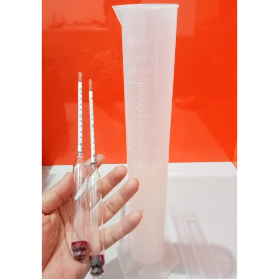 Jual Set Lengkap Test Density BBM Hydrometer Bensin Hydrometer Solar ...