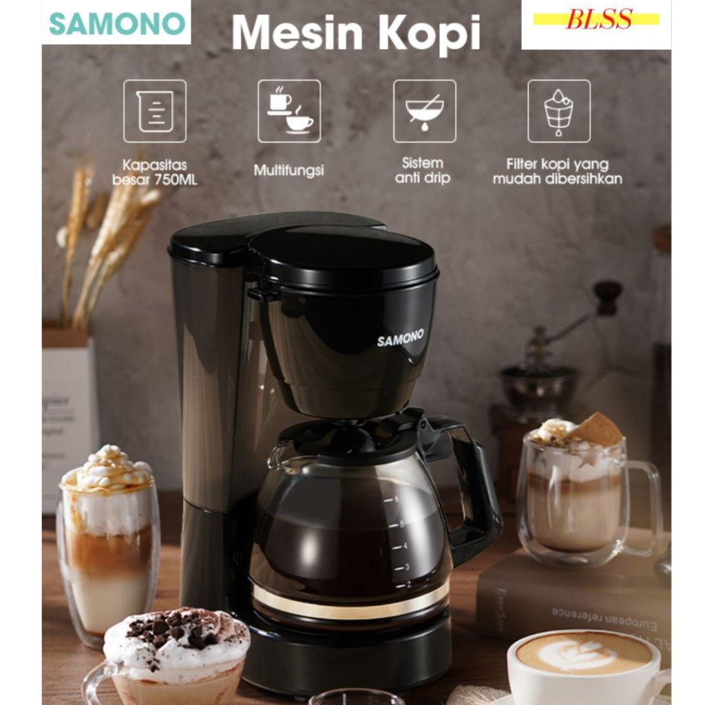 Jual Coffee Maker Mesin Pembuat Kopi Otomatis Multifungsi SAMONO 2 in 1 ...