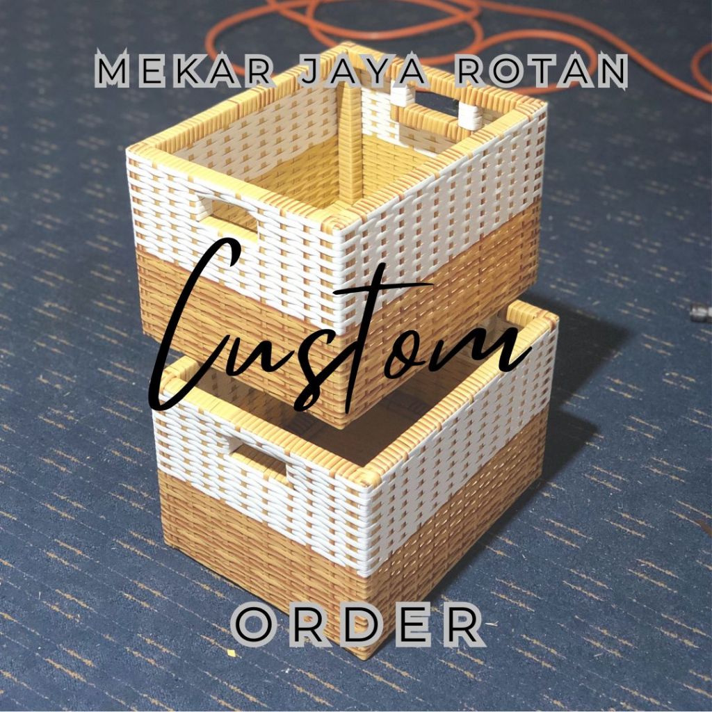 Jual Mekar Jaya Rotan BOx Custom size/Laci Rotan Sintetis serbaguna ...