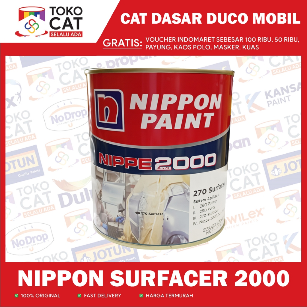 Jual Cat Epoxy | Nippe 2000 Epoxy Primer Surfacer Abu + Hardener 1L ABU ...