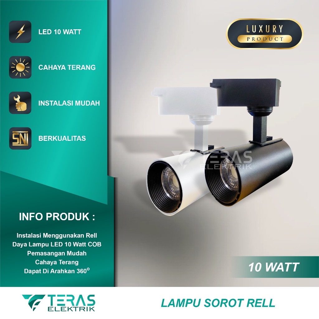 Jual Lampu sorot LED rel track light 10w Spotlight 10 Watt | Shopee ...