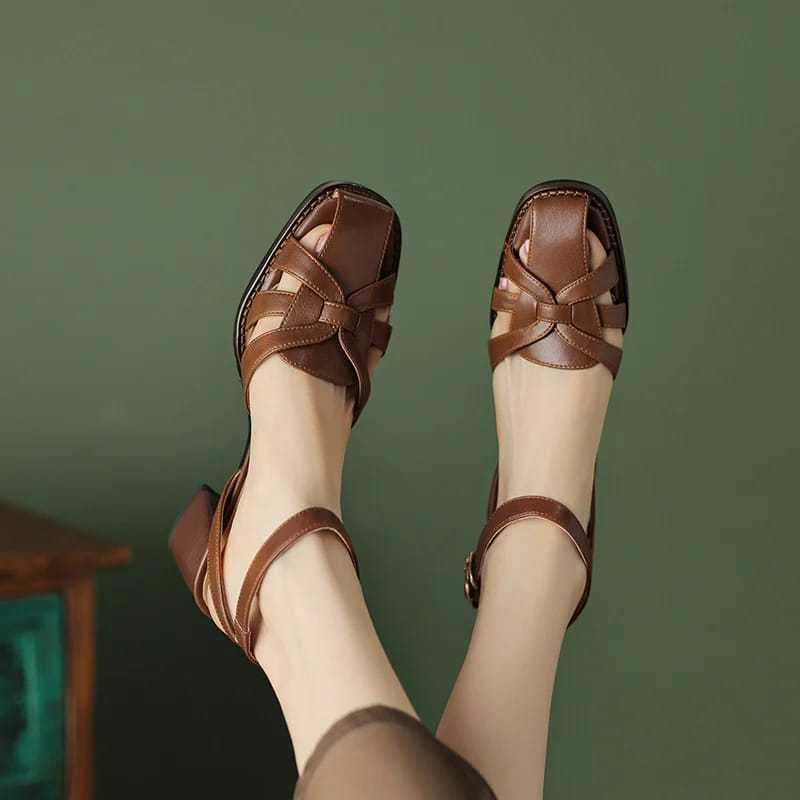 Jual NALADIVA Loly Coklat - Sepatu Sandal Tali Wanita BIG SIZE 41-45 ...