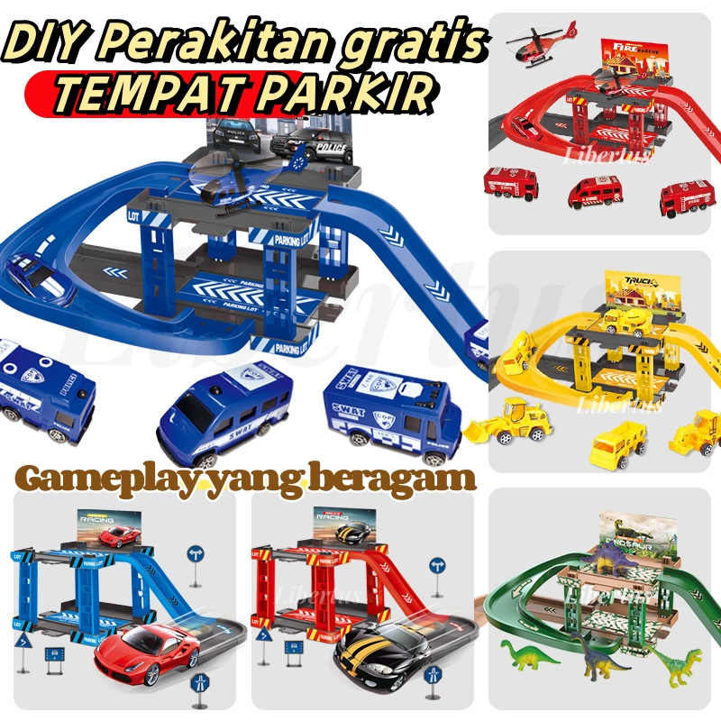 Jual Mainan Tempat Parkir Jalur Anak-anak Model Bangunan Parkir Mobil ...