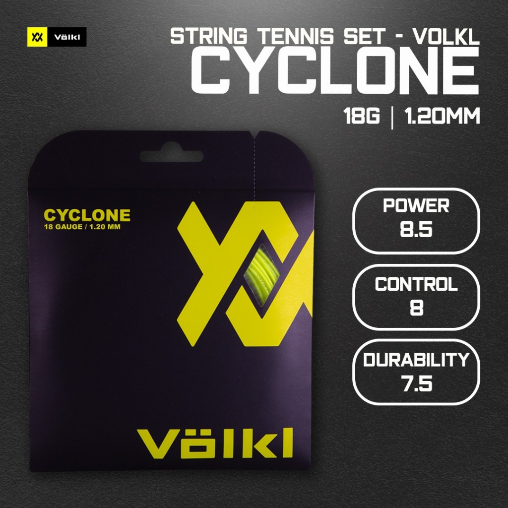 Jual Senar Tenis Tennis Volkl Cyclone Set 18 Gauge 1.20MM Original ...