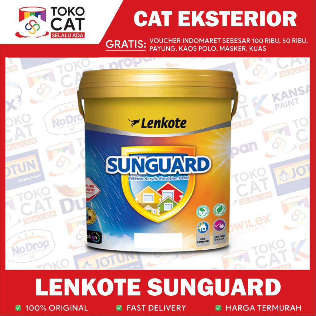 Jual Cat Tembok Eksterior | Lenkote Sunguard ( Bisa Request Warna ) 20 L | Kemasan Pail | Shopee ...